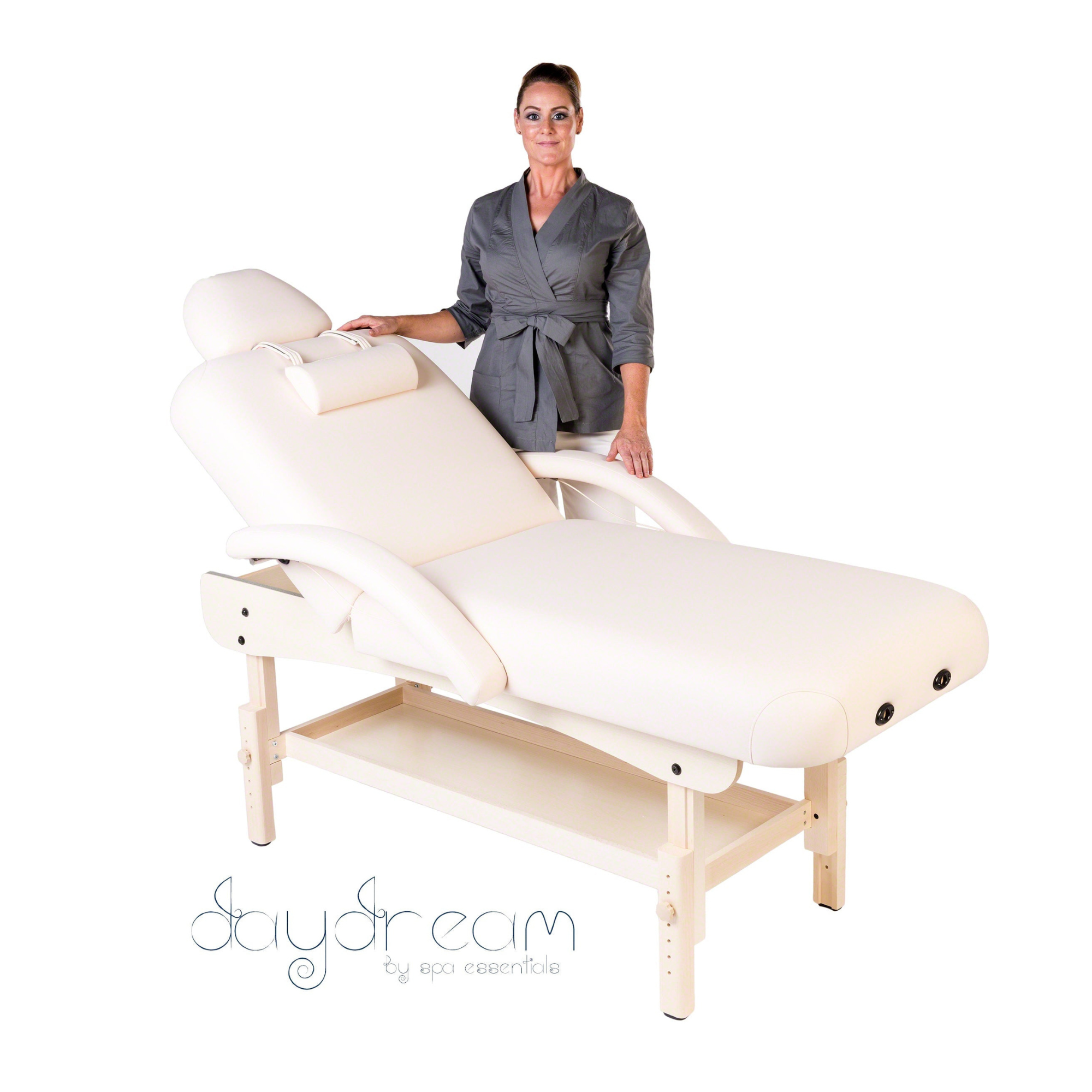 DayDream Height Adjustable Multi-Section Wooden Spa Treatment Couch